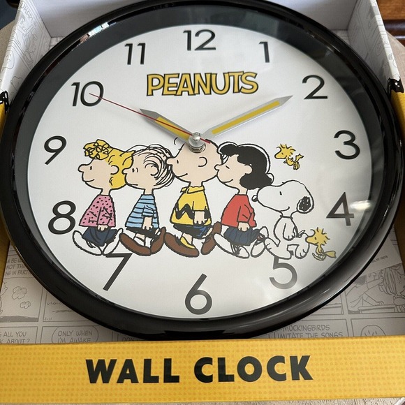 Peanuts | Wall Decor | New Peanuts Wall Clock Sign Snoopy Charlie Brown ...